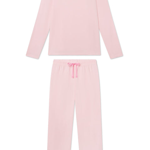LAKE | Women | DreamModal Pajamas | Bashful Pink Ribbon Long-Long Set